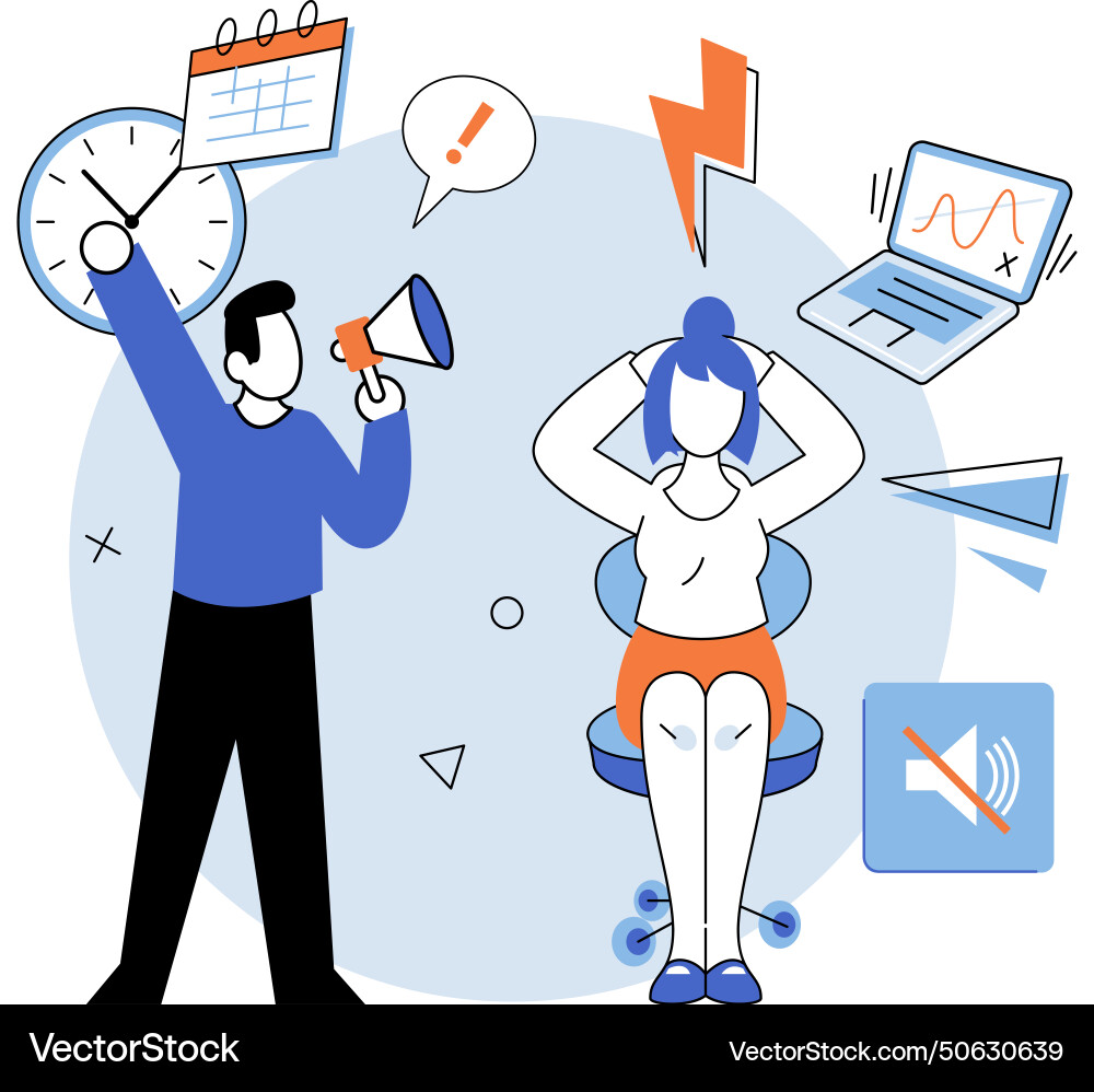 Working hard discrimination in workplace can Vector Image