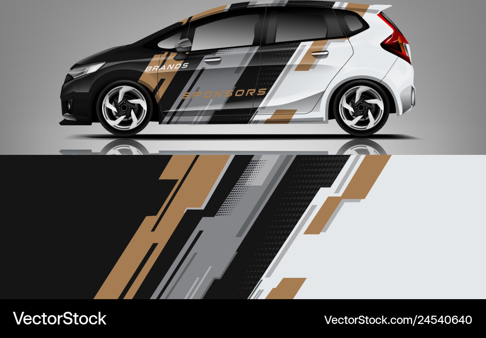 Abstract Car Stripe Decal Royalty Free Vector Image