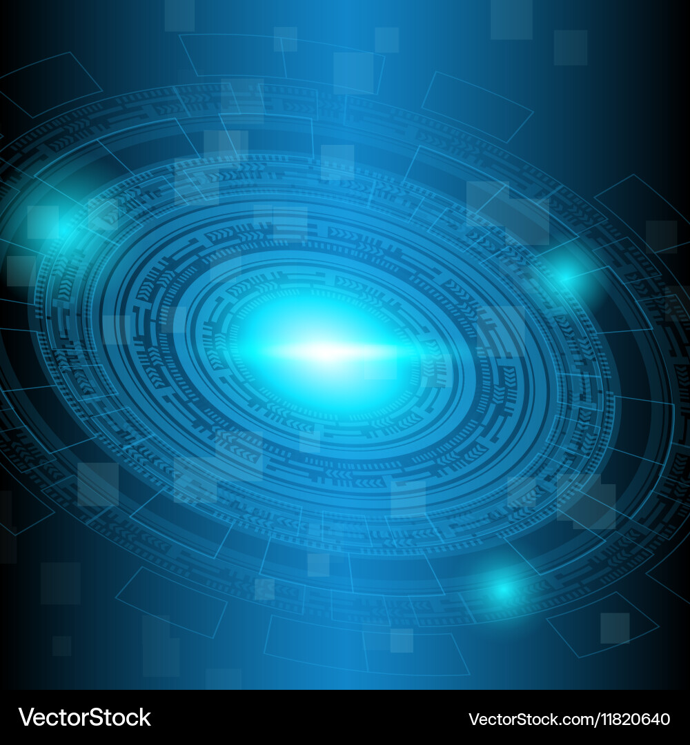 Abstract dark blue technology background Vector Image