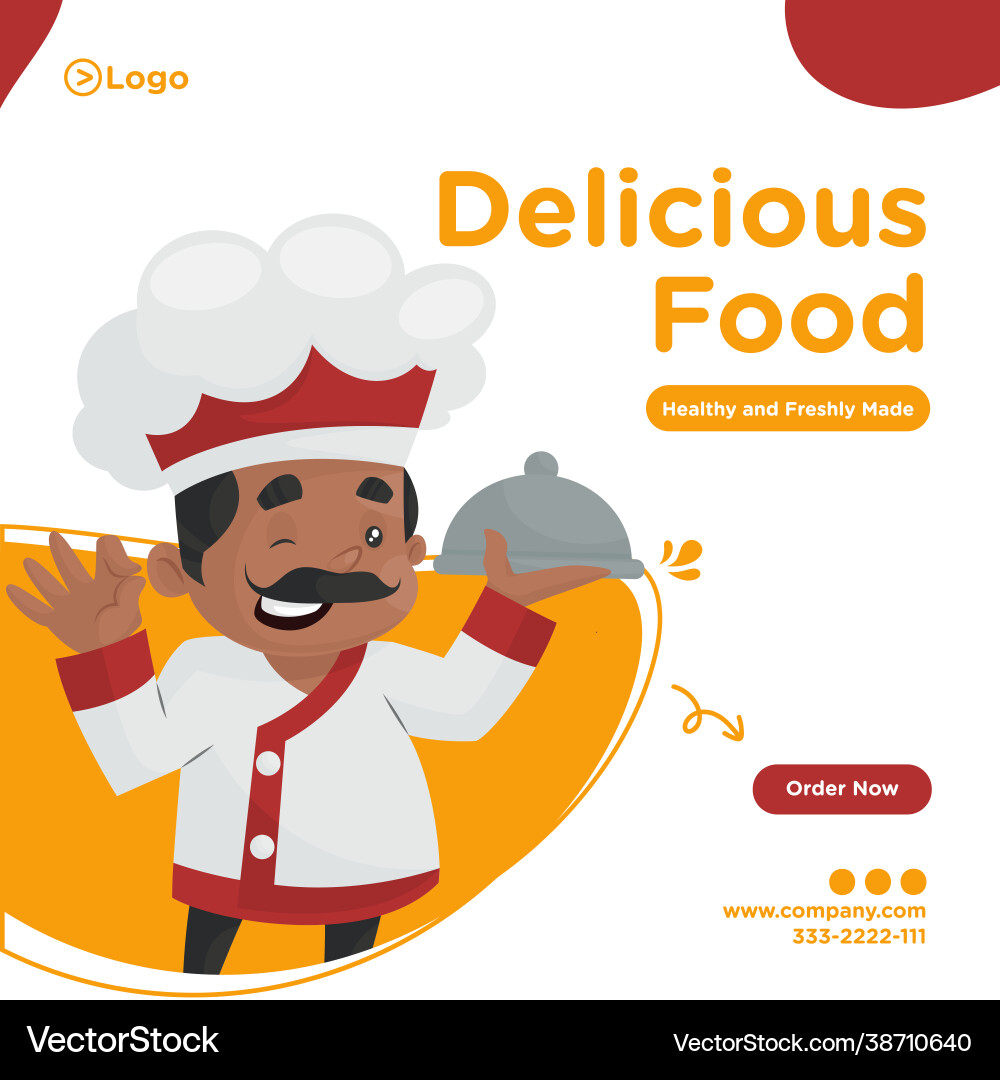 Banner design chef Royalty Free Vector Image - VectorStock