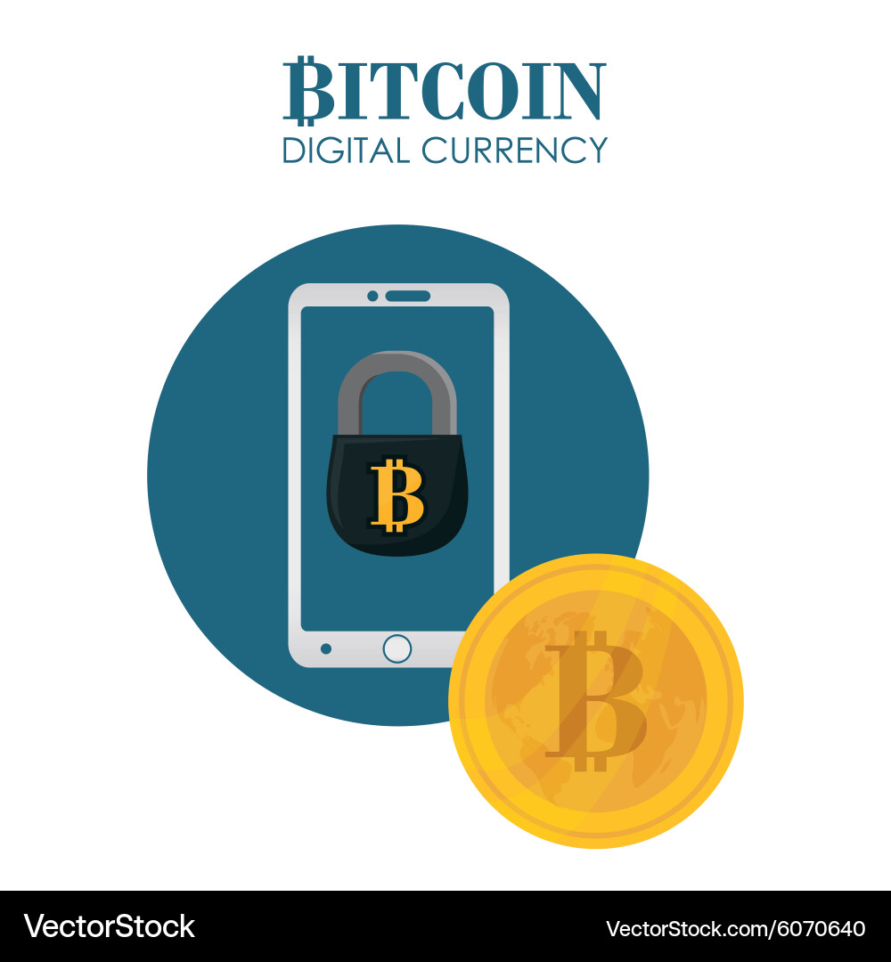 Bitcoin design Royalty Free Vector Image - VectorStock