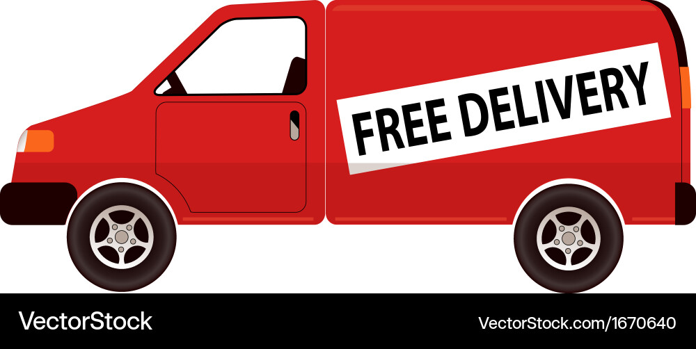 Free delivery Royalty Free Vector Image - VectorStock
