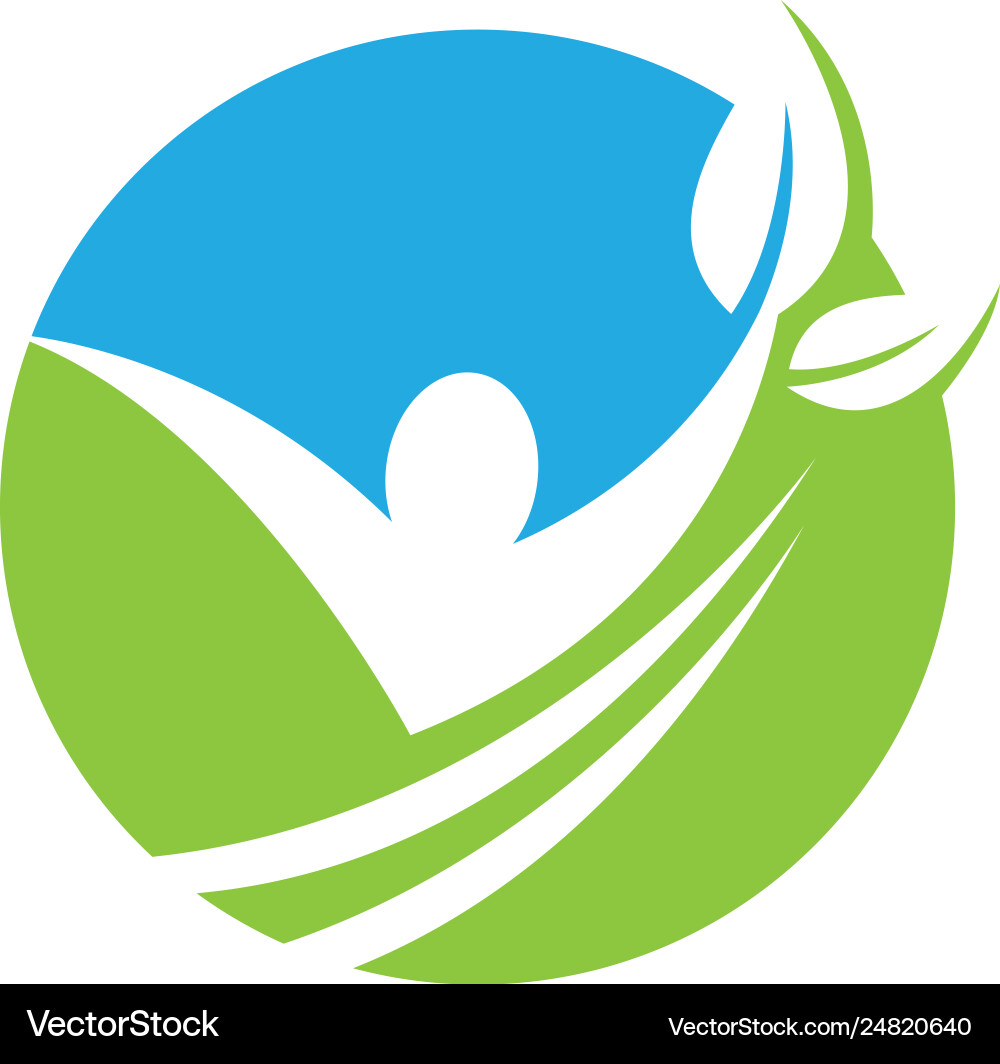 Human health symbol design Royalty Free Vector Image