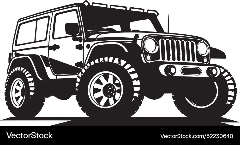 Jeep logo for adventure brands off roading ad Vector Image