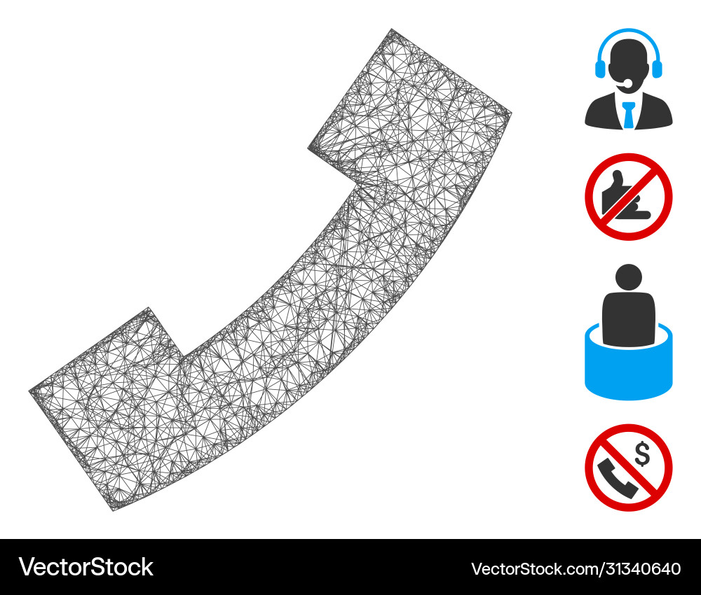 Phone web mesh Royalty Free Vector Image - VectorStock