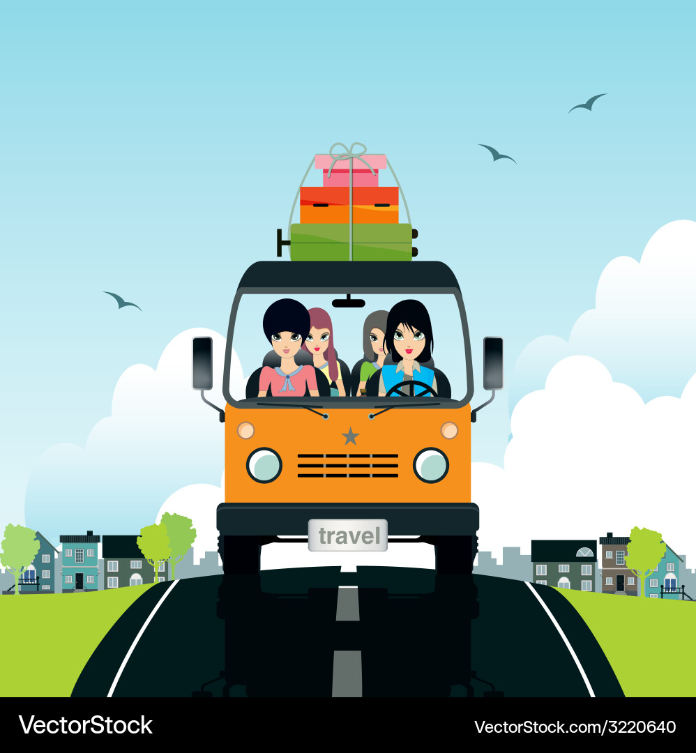 Scenic Road Trip Royalty Free Vector Image - VectorStock