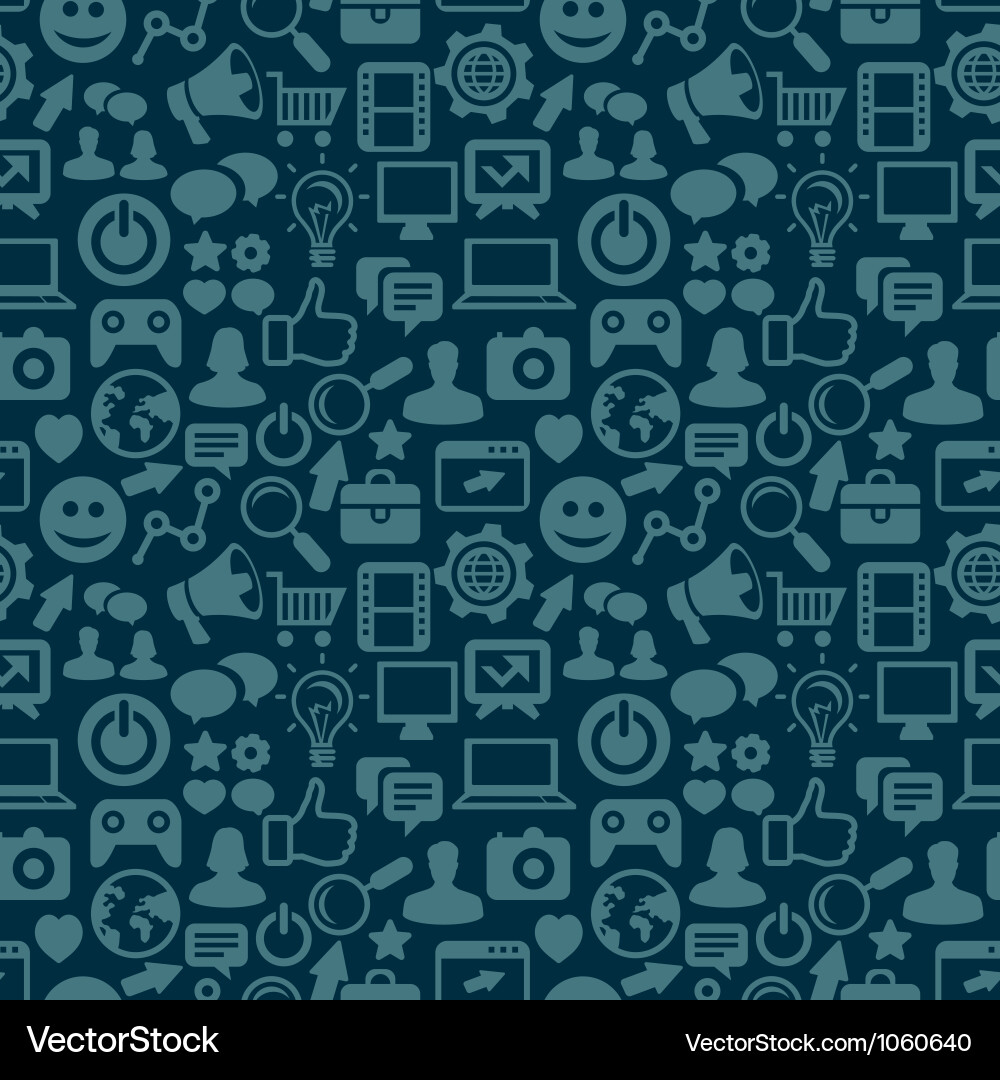 Seamless pattern with social media icons Vector Image