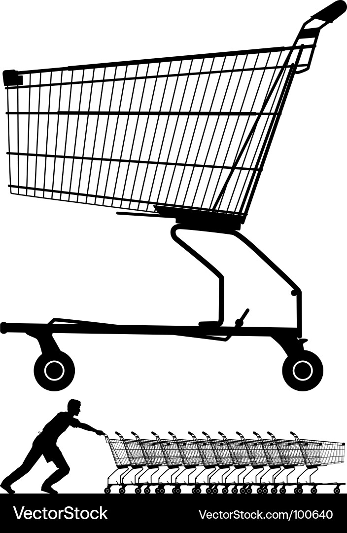 Man Pushing Trolley Vector Images (over 900)