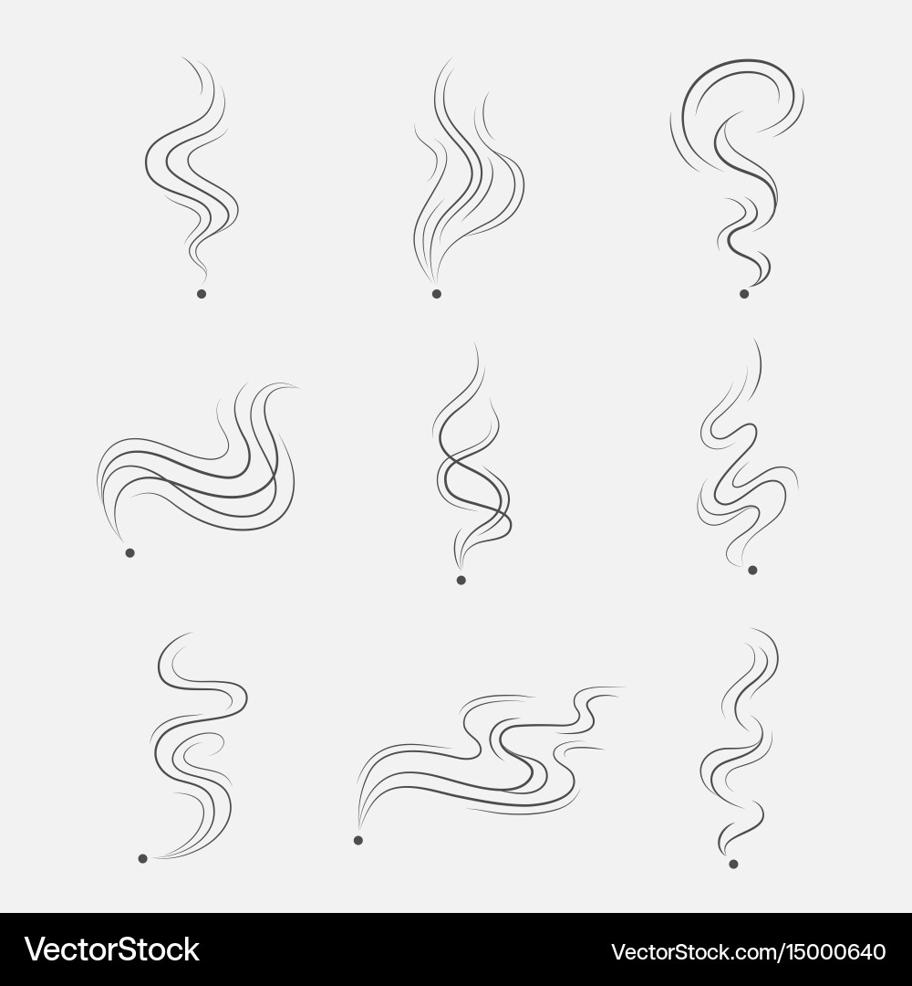 Smoke set Royalty Free Vector Image - VectorStock