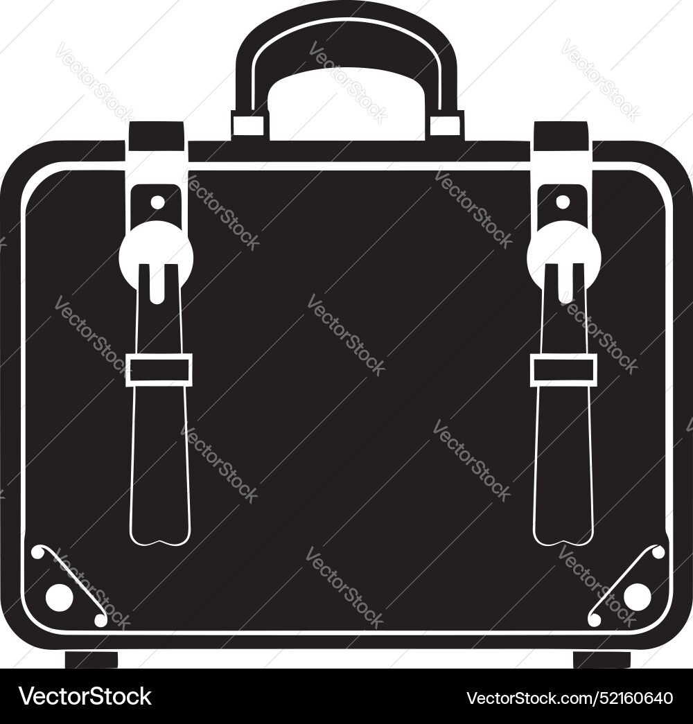 Sojourn satchel suitcase icon emblem explorer Vector Image