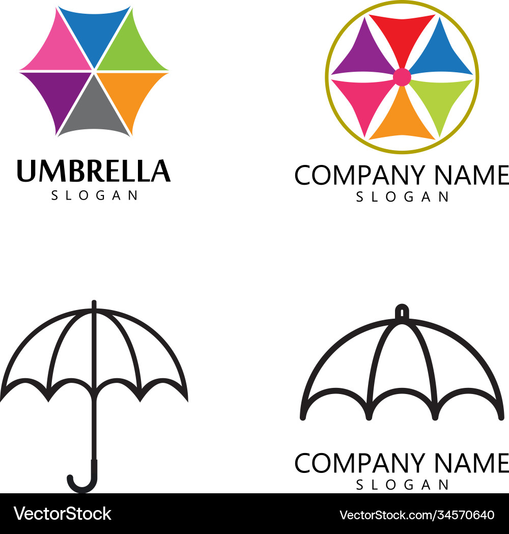 Umbrella logo Royalty Free Vector Image - VectorStock