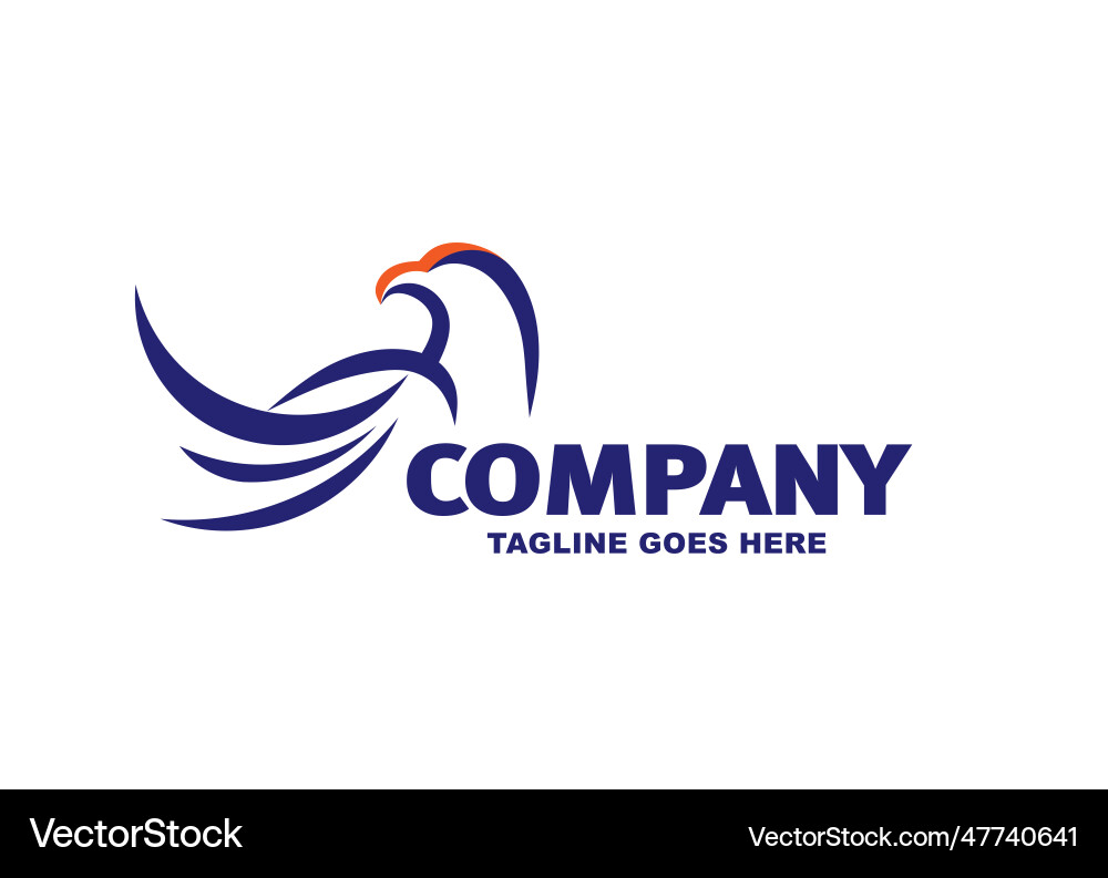 Abstract simple eagle logo Royalty Free Vector Image