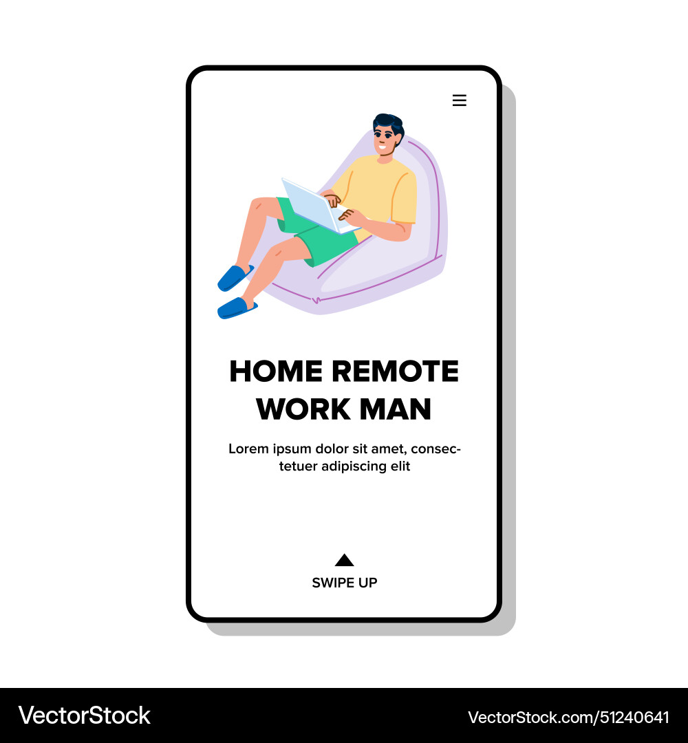 Balance home remote work woman Royalty Free Vector Image