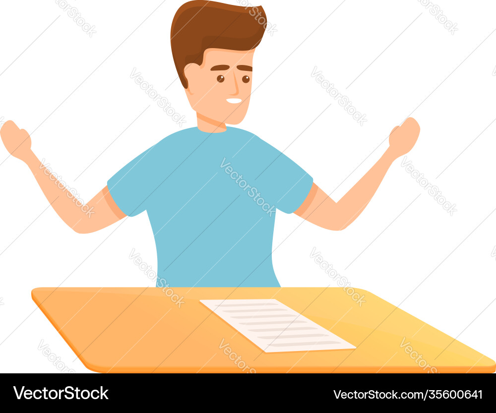 Big school test icon cartoon style Royalty Free Vector Image