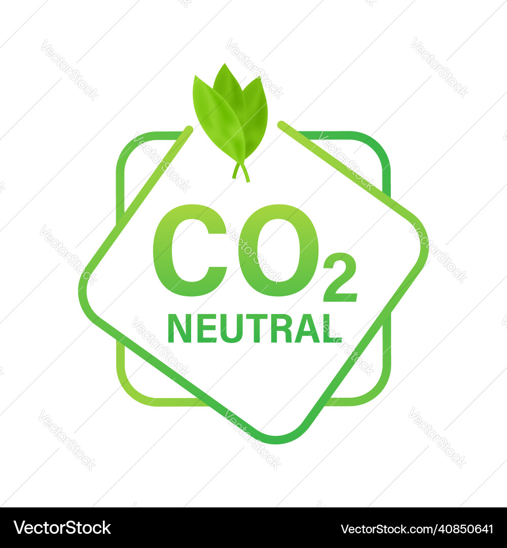 Carbon neutral logo great design for any purposes Vector Image