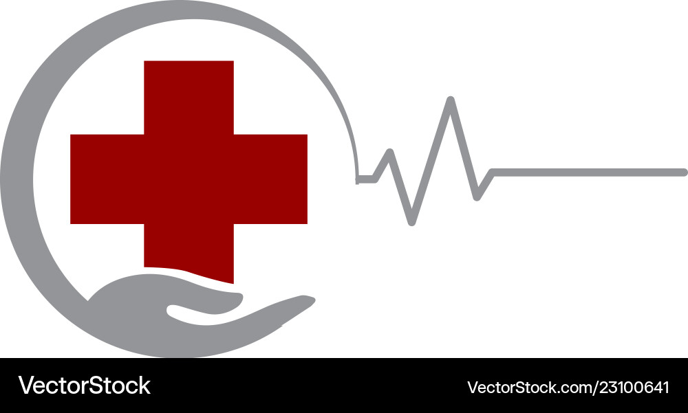 Care medicine logo designs Royalty Free Vector Image