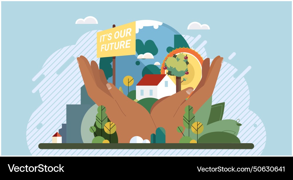 Climate change save the planet Royalty Free Vector Image