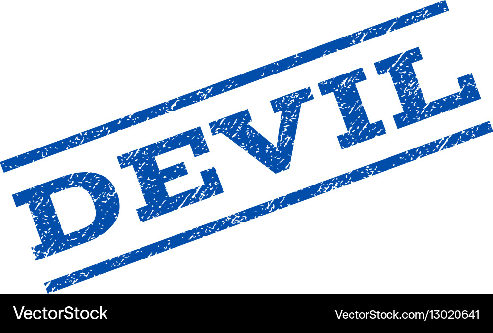 Devil watermark stamp Royalty Free Vector Image
