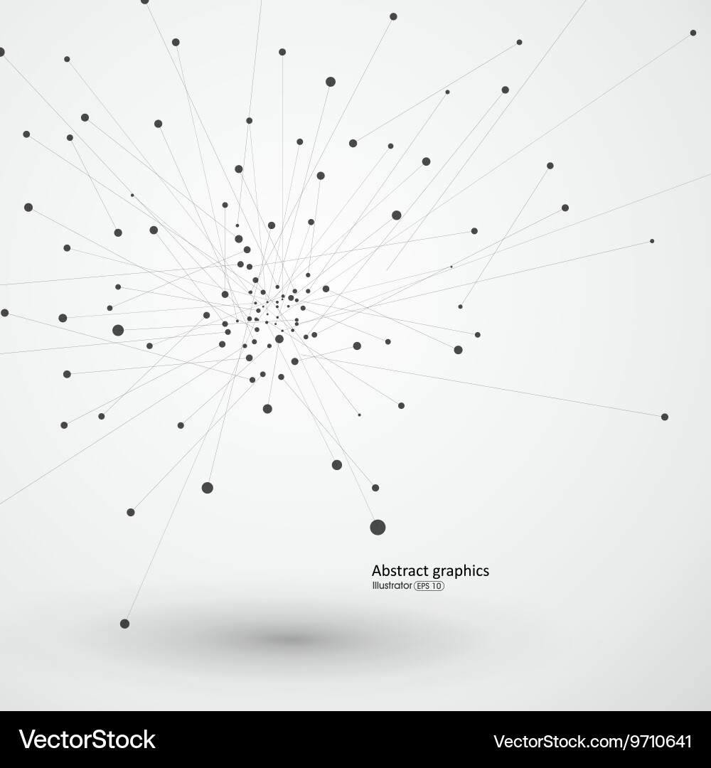 Dot and line consisting of abstract graphics Vector Image