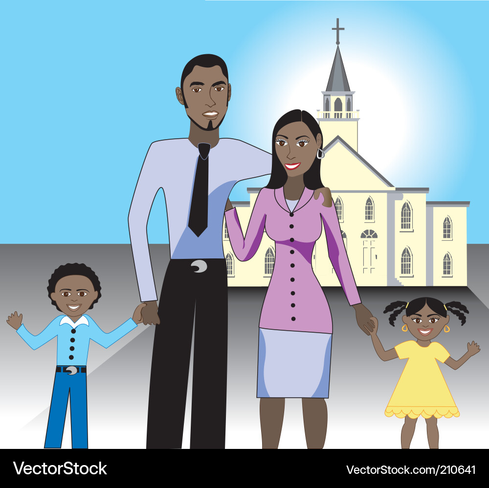 Family church Royalty Free Vector Image - VectorStock