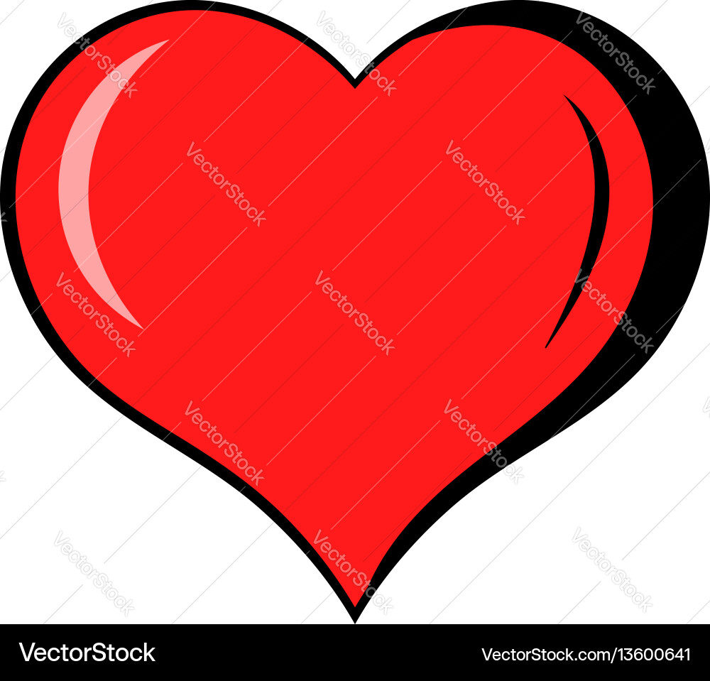 Heart icon cartoon Royalty Free Vector Image - VectorStock