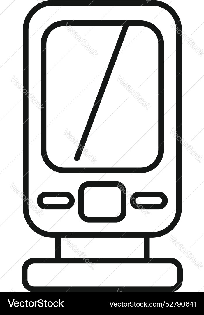 Mobile phone standing on charging dock icon Vector Image