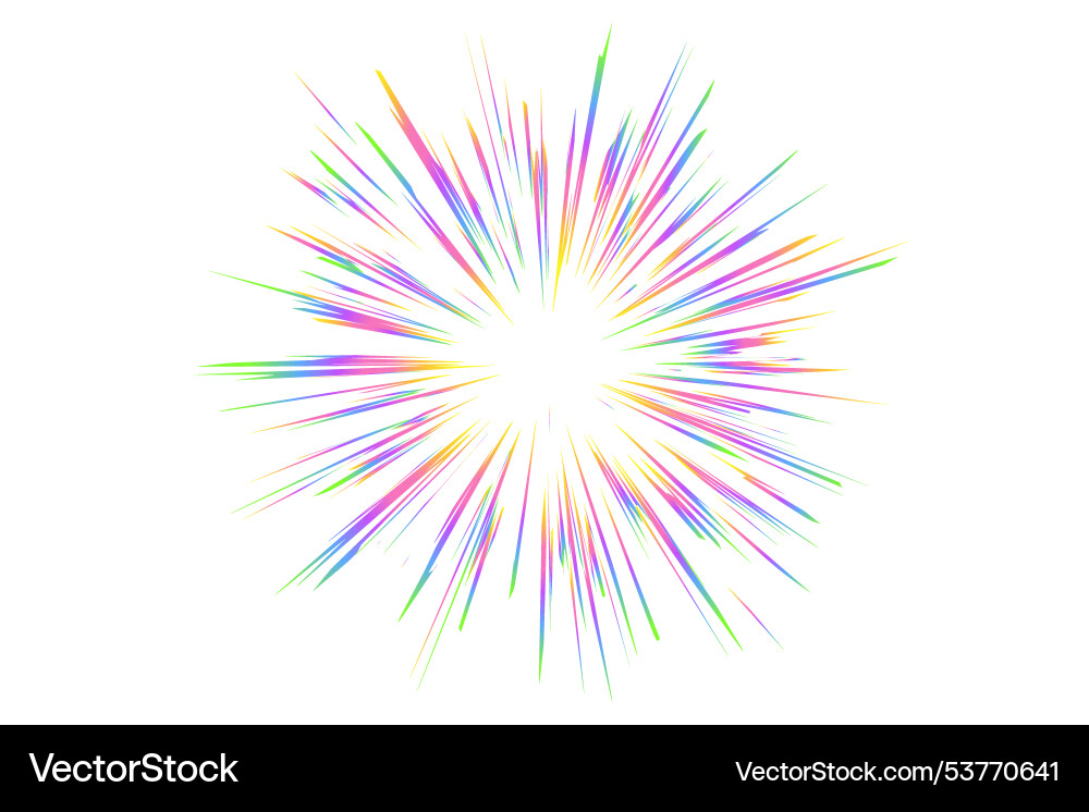 Rainbow Prism Burst Halo Royalty Free Vector Image