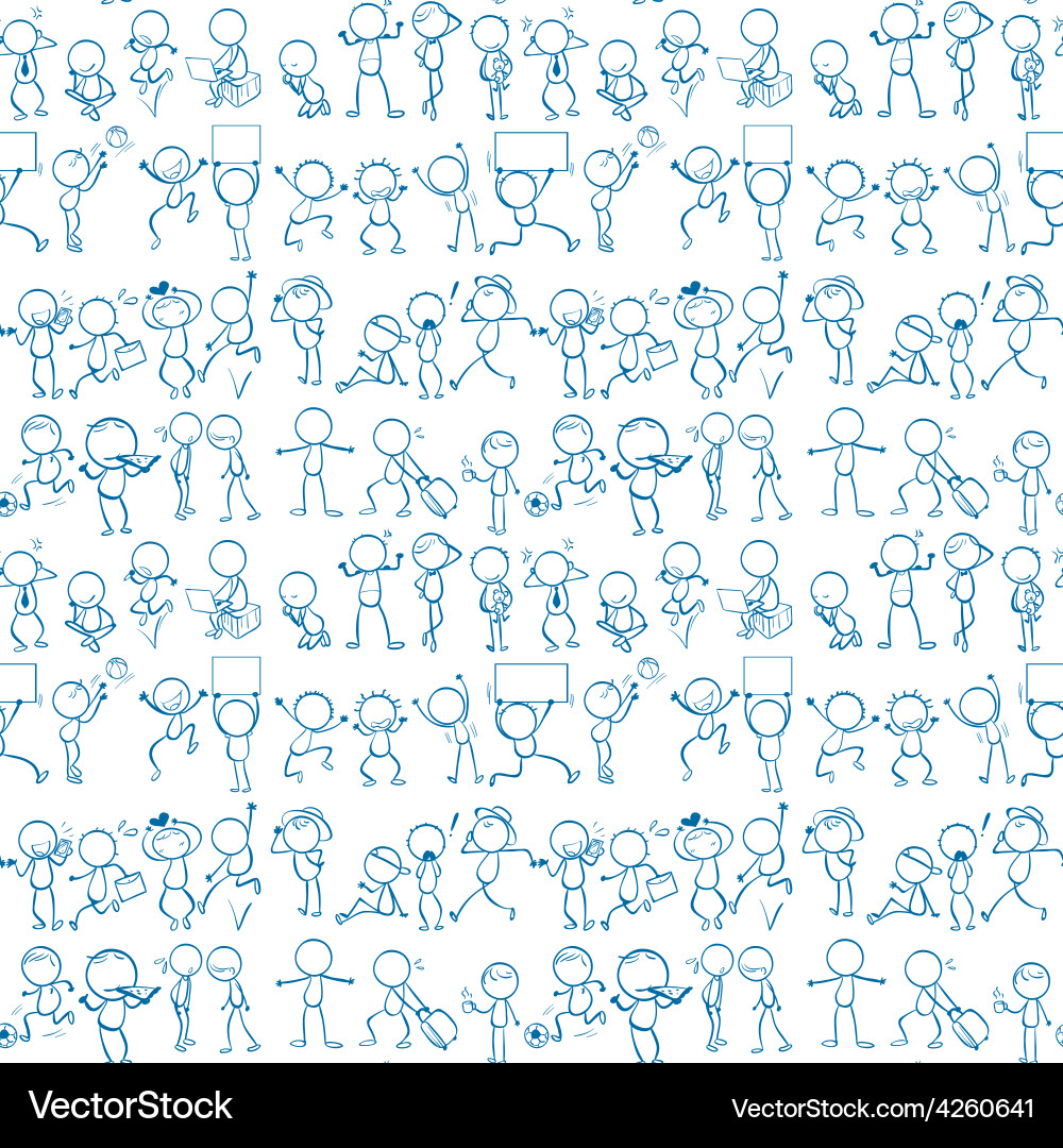 Seamless people Royalty Free Vector Image - VectorStock