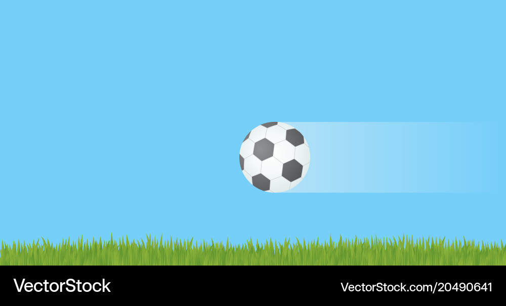 Soccer ball flying in air Royalty Free Vector Image