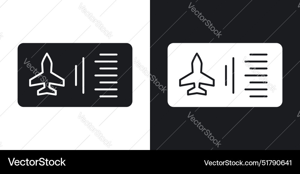 Ticket airline icon Royalty Free Vector Image - VectorStock