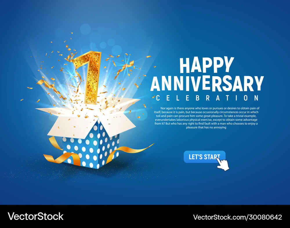 1st Anniversary Celebration Vector Images (over 2,500)