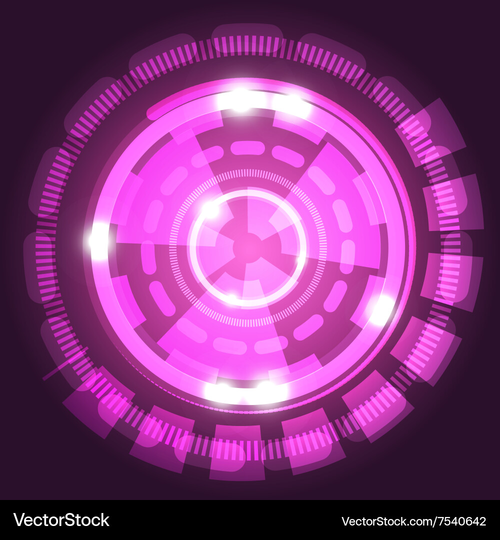 Abstract technology pink background with circles Vector Image