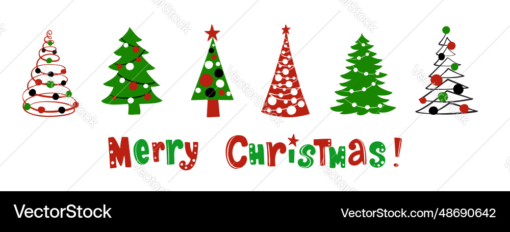 Holiday banner with christmas tree Royalty Free Vector Image
