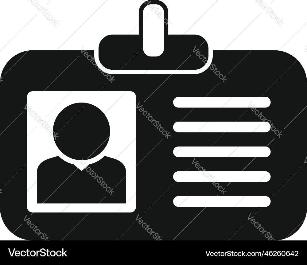 Id card icon simple human people Royalty Free Vector Image
