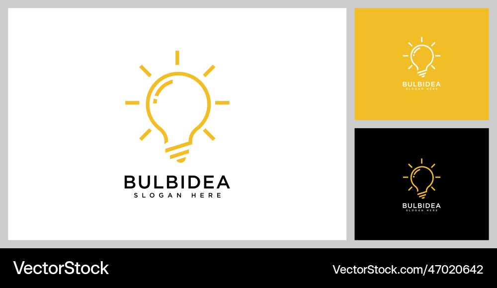 Modern Light Bulb Logo Concepts Royalty Free Vector Image