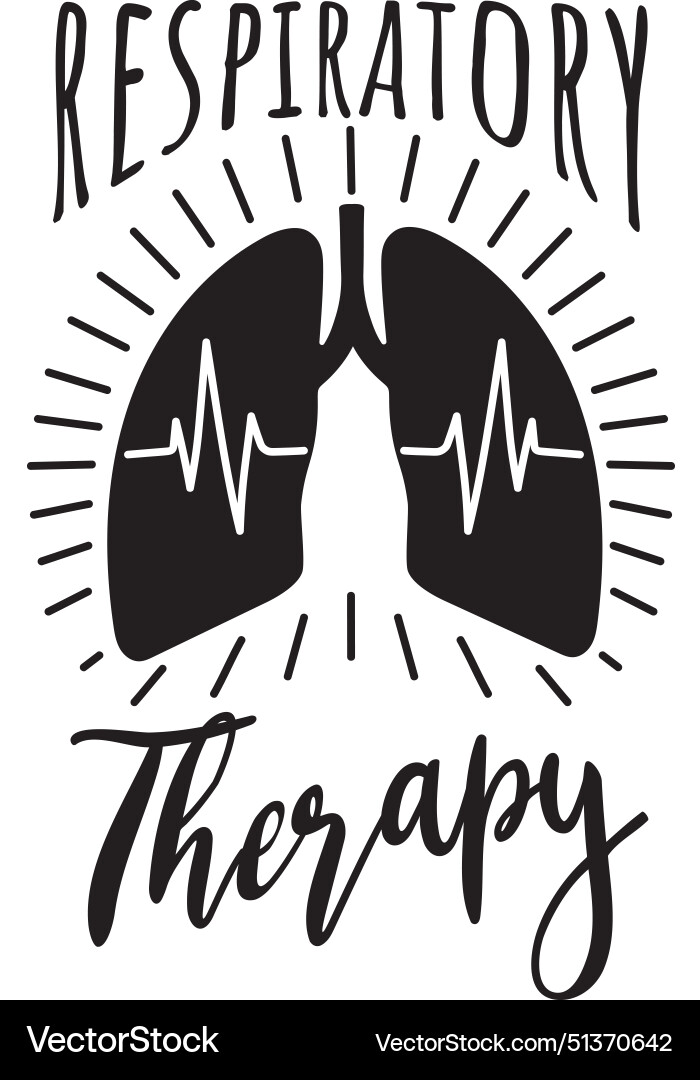 Respiratory therapy design on white background Vector Image