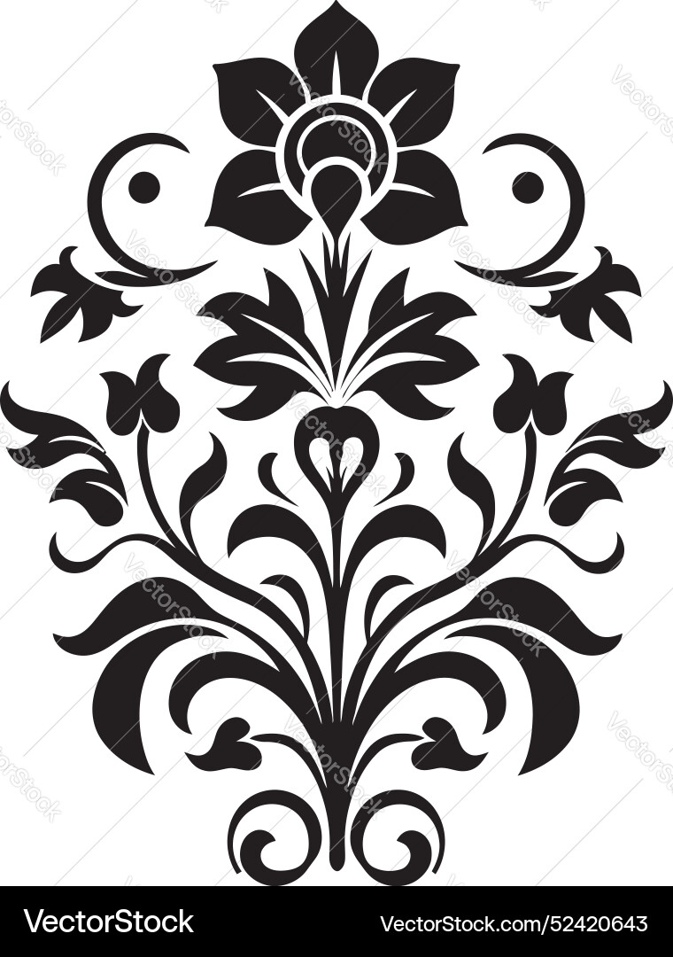 Artistic heritage logo filigree icon Royalty Free Vector