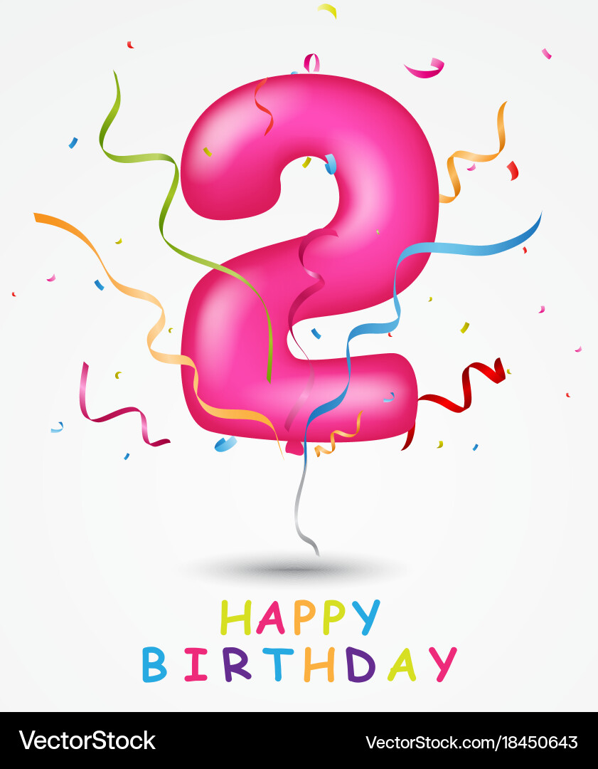 Birthday Number Confetti Royalty Free Vector Image