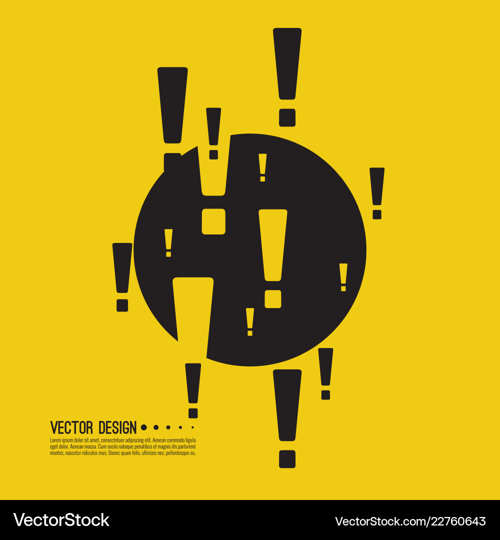 Exclamation mark icon Royalty Free Vector Image