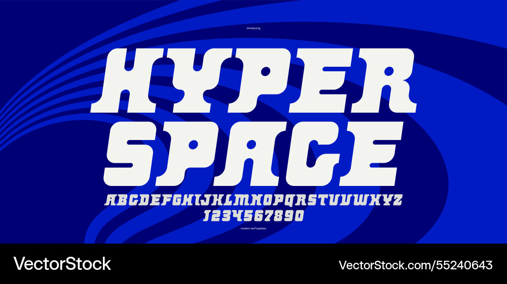 Modern minimal tech font for logos and posters Vector Image