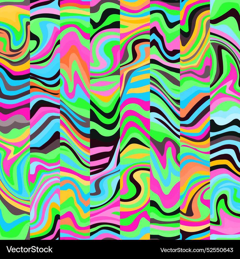 Psychedelic wavy seamless pattern Royalty Free Vector Image Psychedelic wavy seamless pattern Royalty Free Vector Image