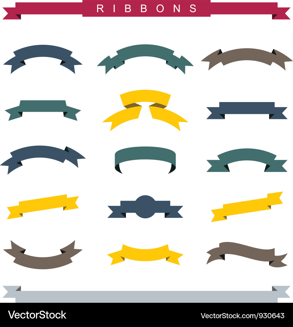 Simple ribbons Royalty Free Vector Image - VectorStock