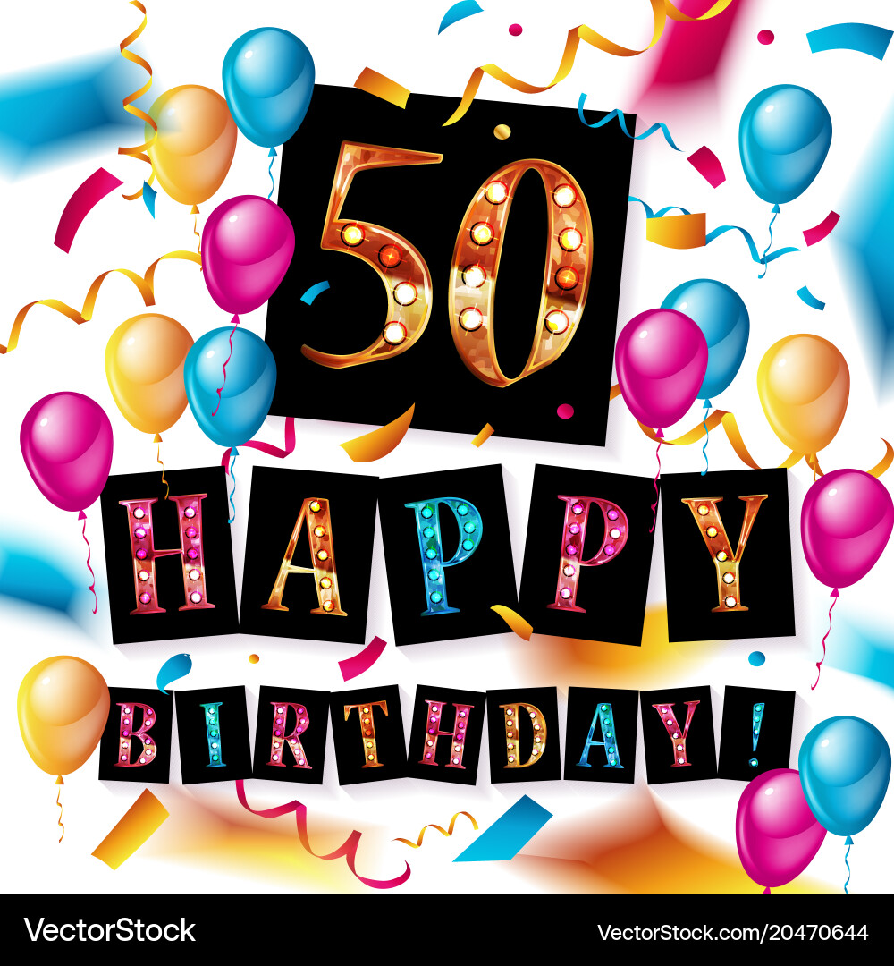 50th Anniversary Celebration Banner Royalty Free Vector