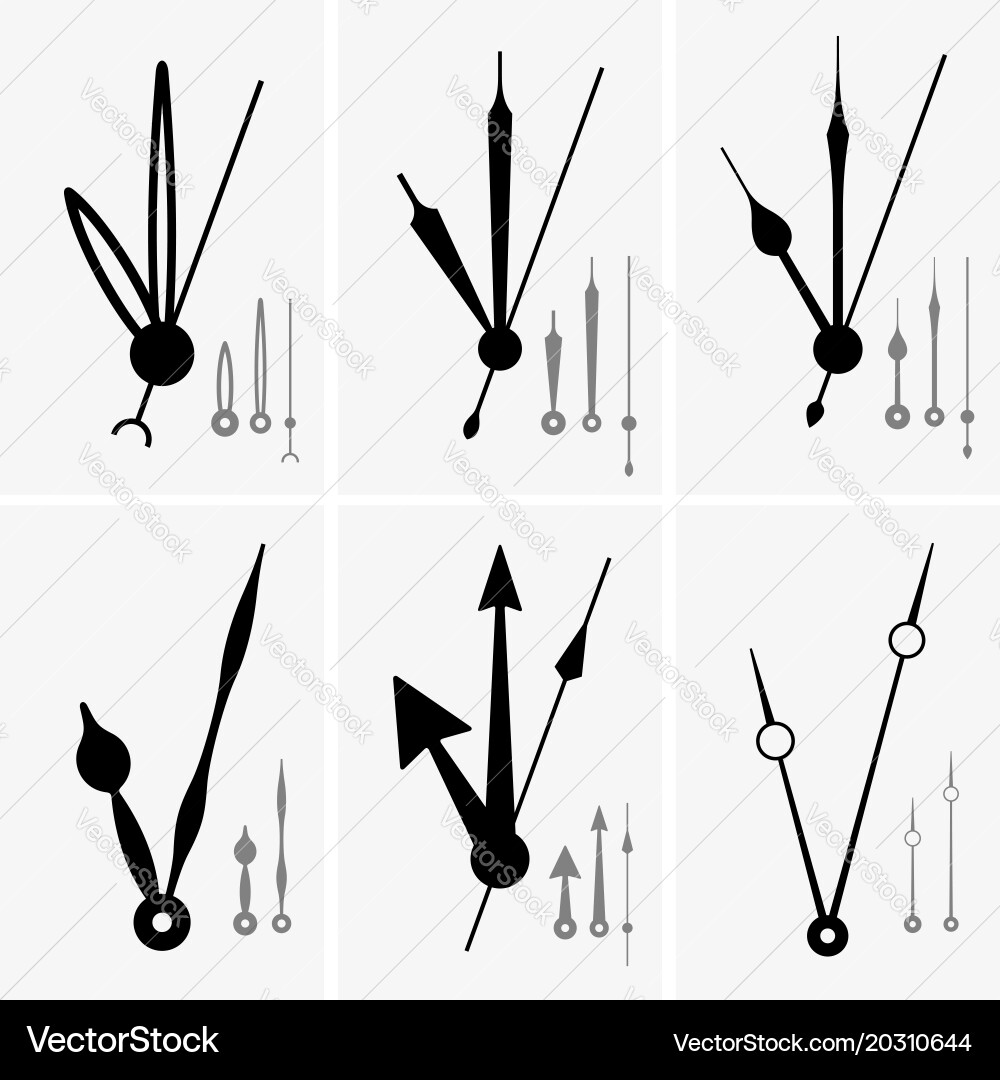 Clock hands Royalty Free Vector Image - VectorStock