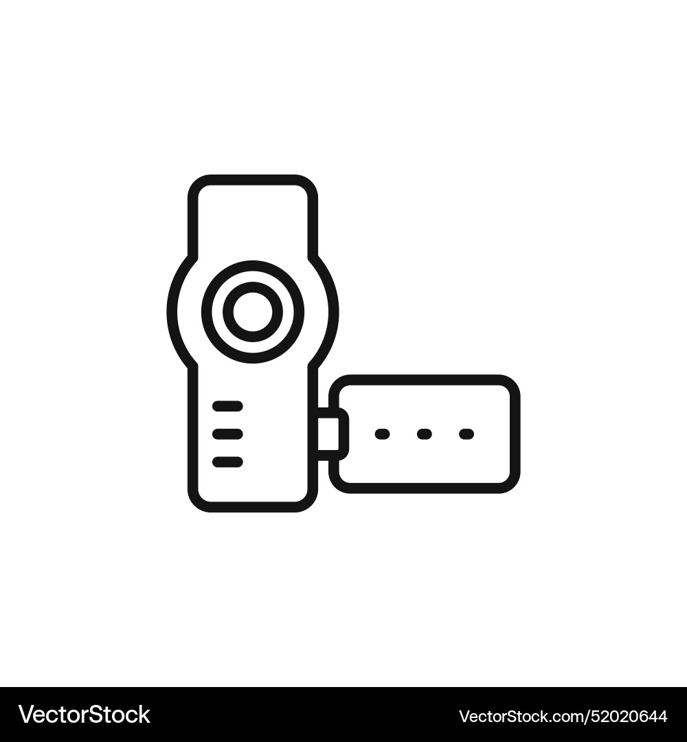 Handy cam icon outline collection in black Vector Image