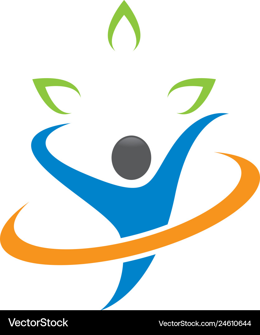 Human health symbol design Royalty Free Vector Image