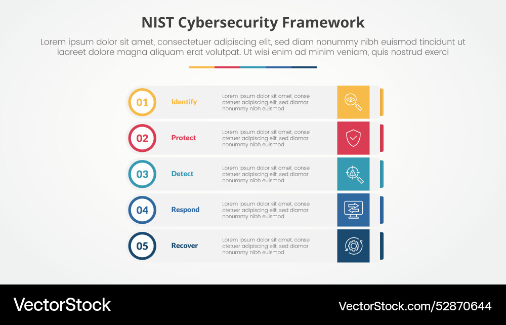 Nist cybersecurity framework infographic concept Vector Image