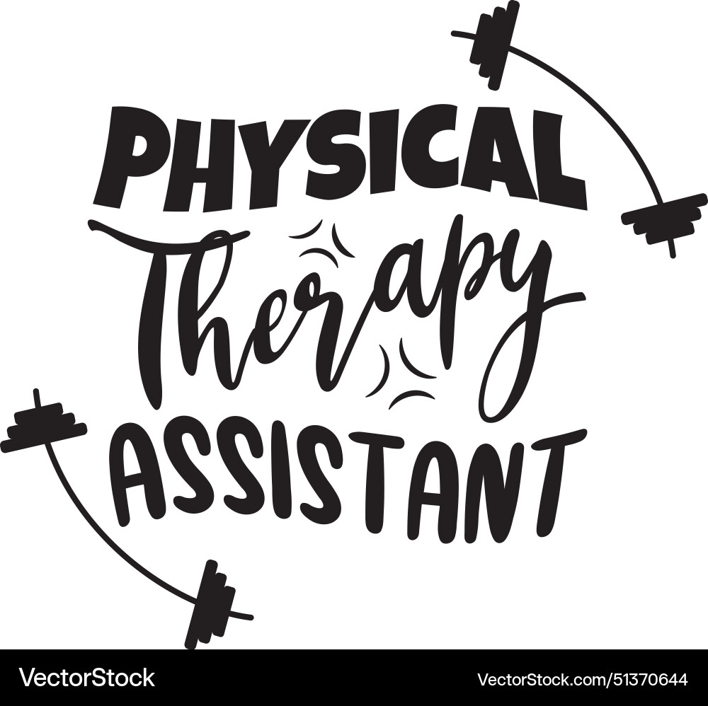 Physical therapy assistant design on white Vector Image