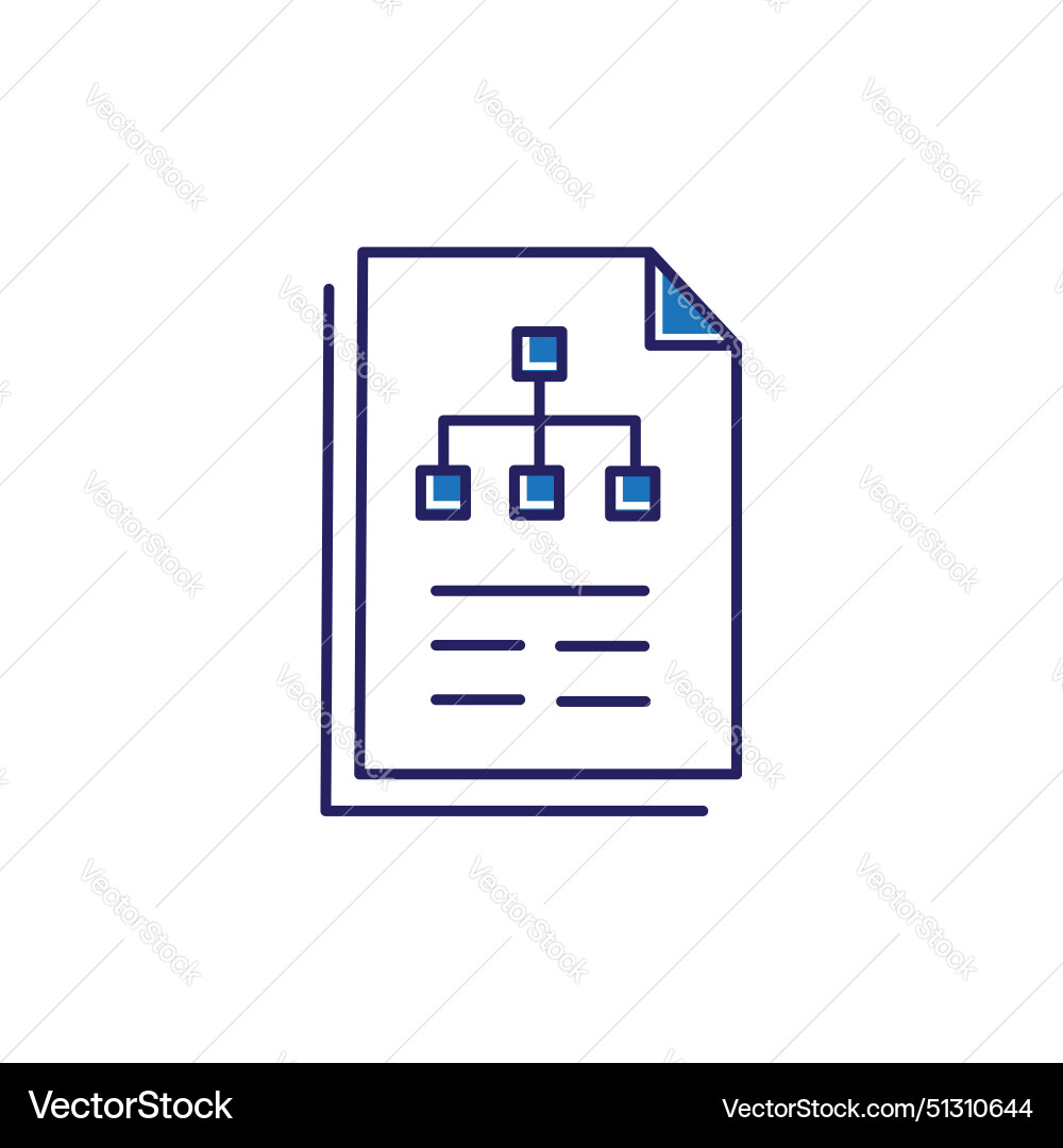 Scenario analysis icon design Royalty Free Vector Image