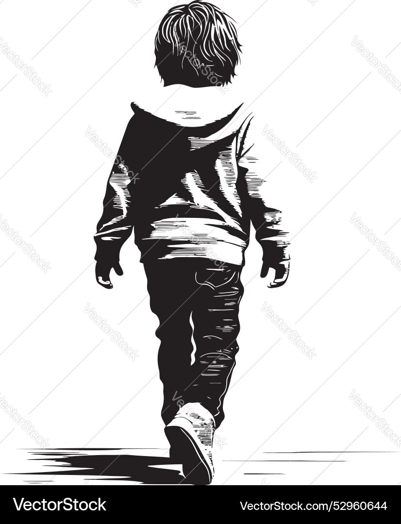 Solostepsaura sleek strolling child icon Vector Image